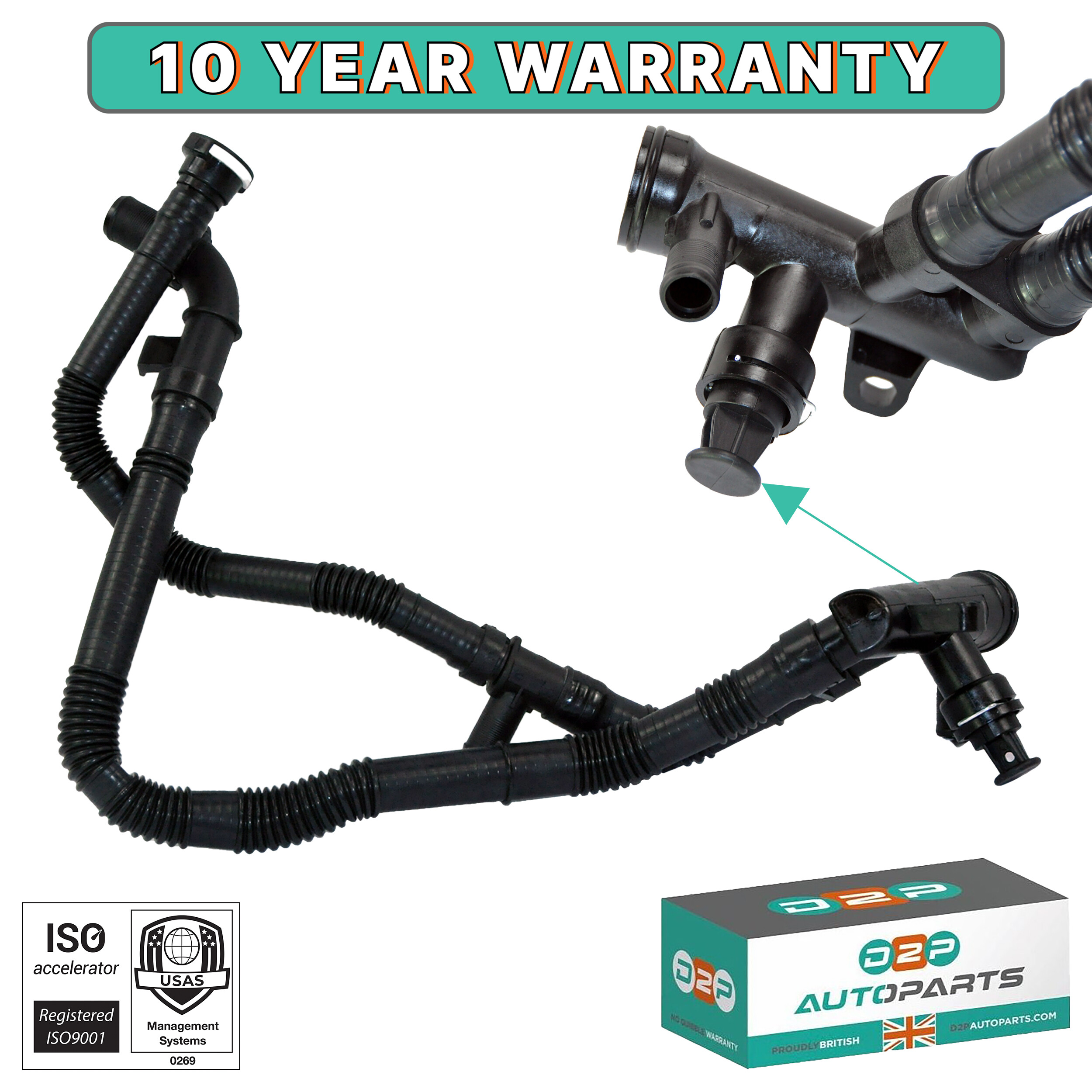 RADIATOR WATER MANIFOLD INTAKE HOSE PIPE FOR CITROEN PEUGOET 1.4 HDI ...