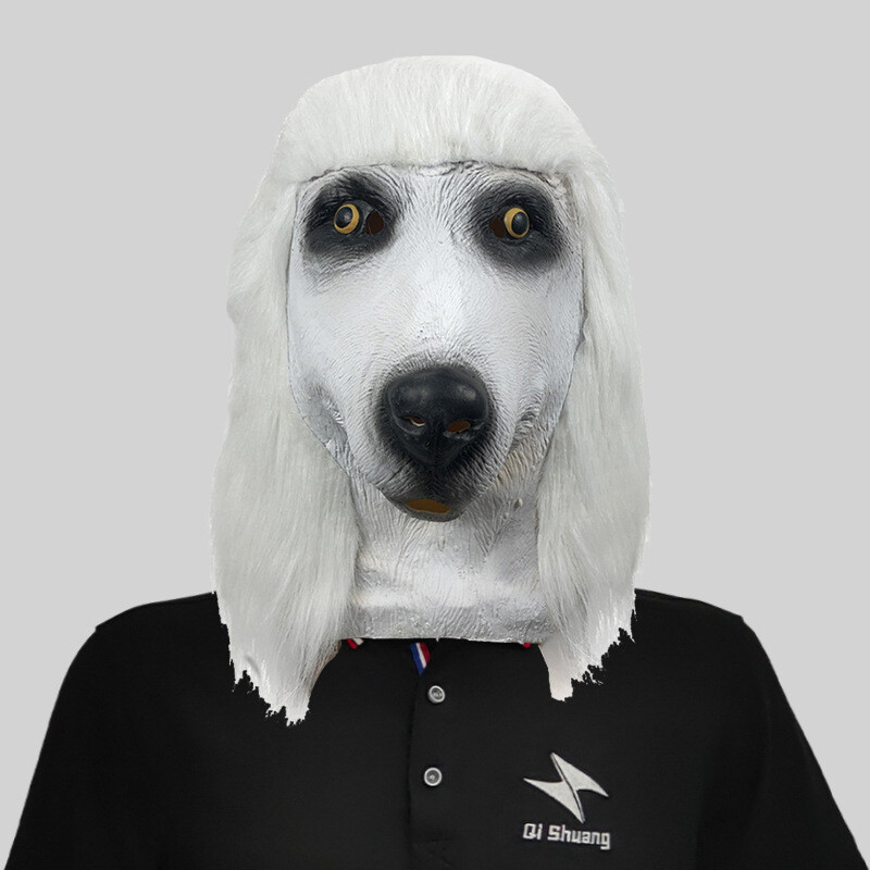 (White Dog) Hashibira Inosuke Animals Funny Mask Halloween Cosplay Prop ...