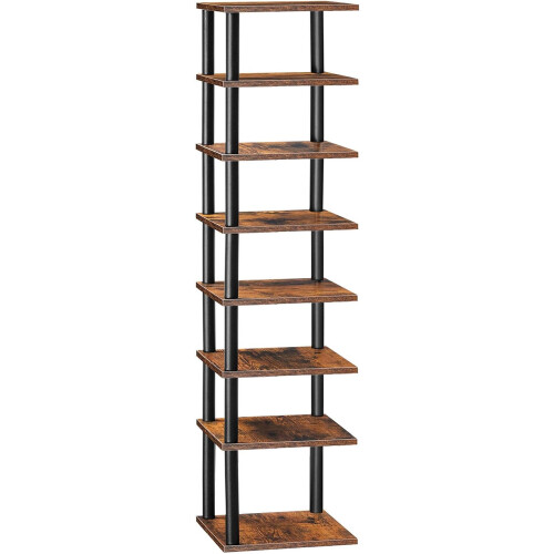 Tall narrow shoe rack, 8-tier vertical shoe rack, corner shoe rack for ...