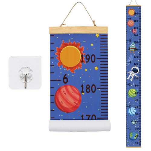Baby Growth Chart, HUYU Kids Height Chart Canvas Wall Hanging Measuring Rulers for Kids Boys ...