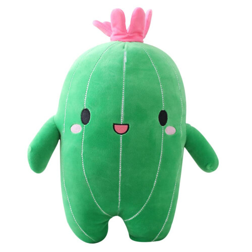 Cactus Stuffed Plant Plush Toy with Smile Face Super Cute Soft Cactus ...