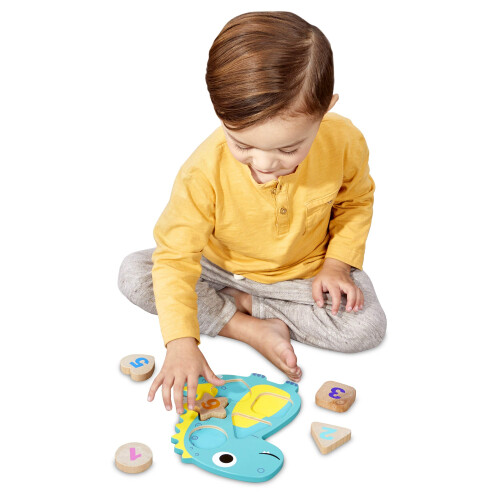 Wooden Critters Number Puzzle - With 5 Reversible Numbered Pieces ...