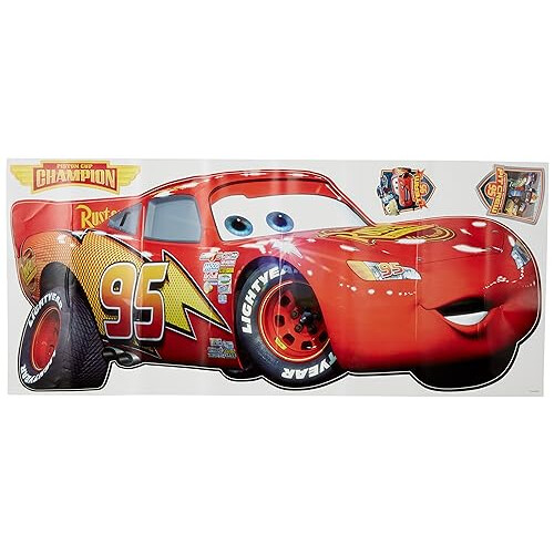 Disney Cars Lightning McQueen Giant Wall Stickers on OnBuy