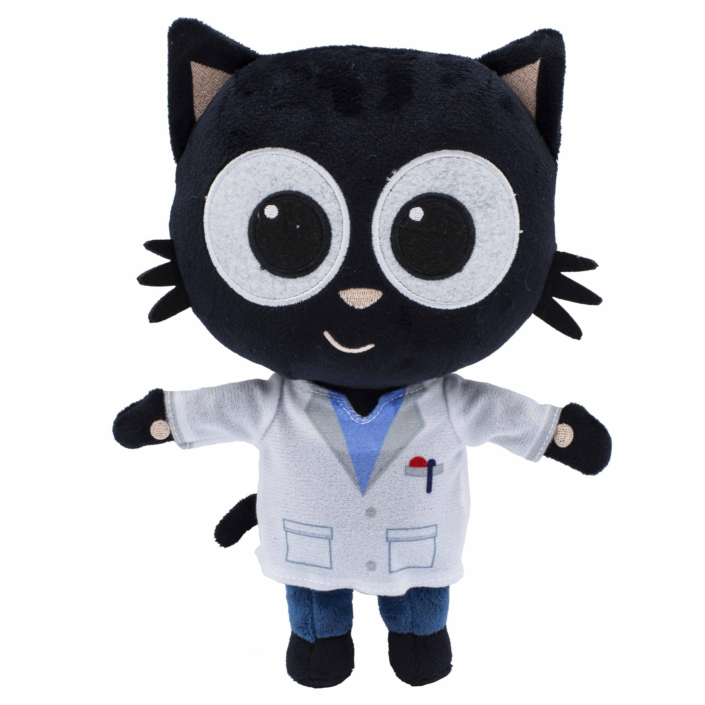 Milo Black Cat Plush Stuffed Animal - 20cm Doctor Milo Soft Toys from ...