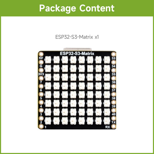 Esp32 S3 Matrix Development Board Onboard 88 Rgb Led Matrix And Qmi8658c Attitude Sensor