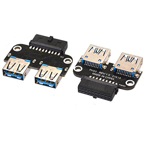 USB 3.0 Motherboard Adapter, USB 3.0 19Pin/20Pin Female Header to Dual ...