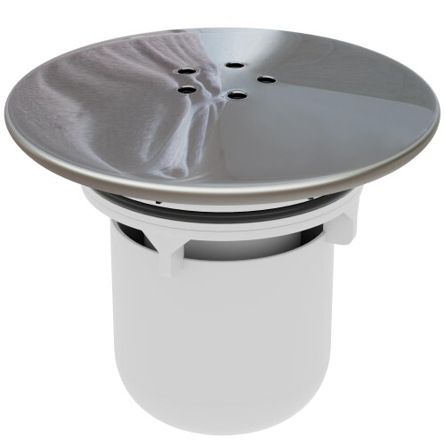 Shower Drain Cover, Chrome Shower Trap Cover, Removable Top Fitting Cap ...