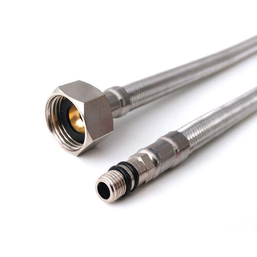 2 x M10 (10mm) x 1/2 BSP (600mm) Flexible Tap Connectors | Kitchen Sink ...