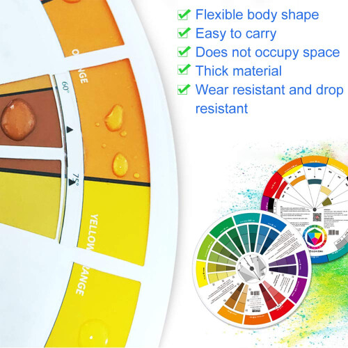 2PCS Color Wheel Chart Pocket Colour Mixing Wheel Waterproof Color ...