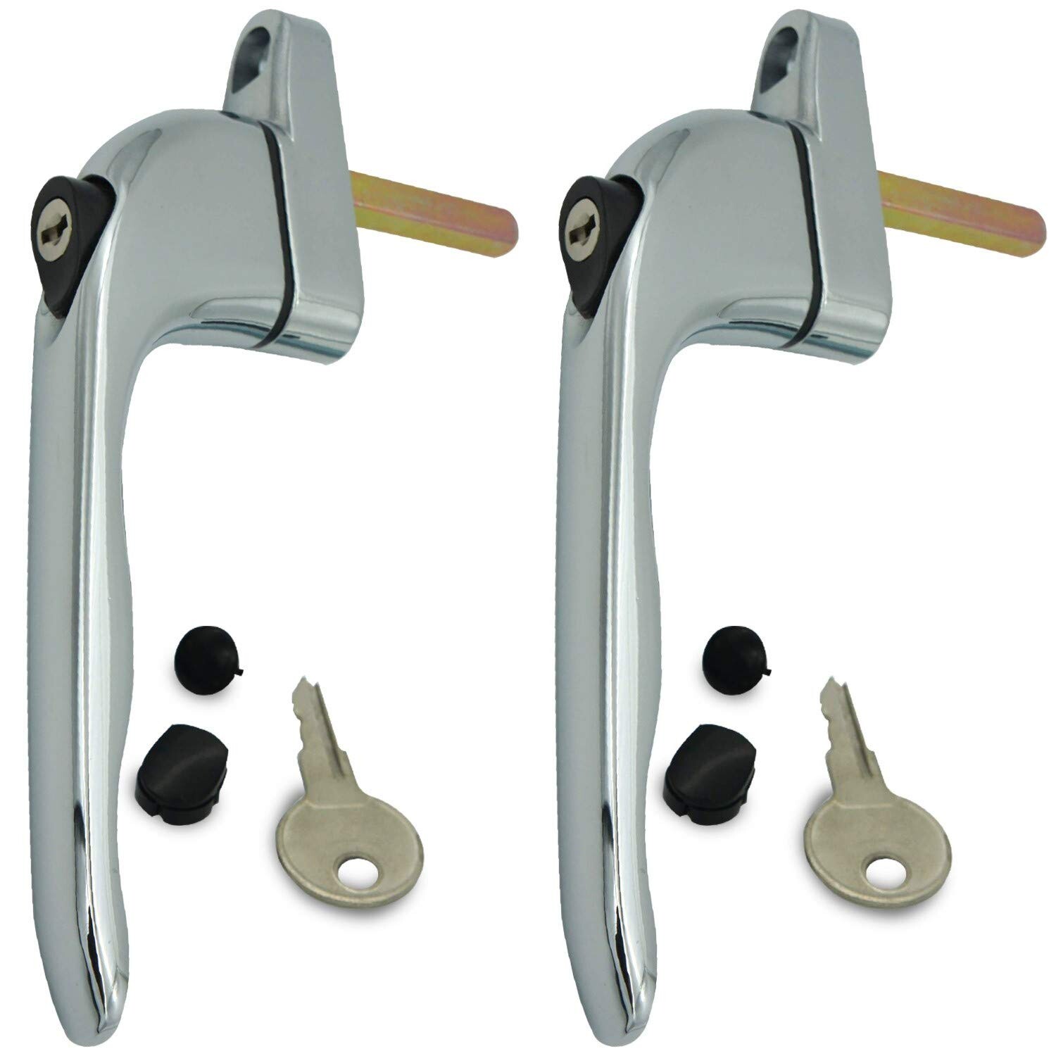 2 Window Handles for UPVC Windows UPVC Window Handle Polished UK Silver ...