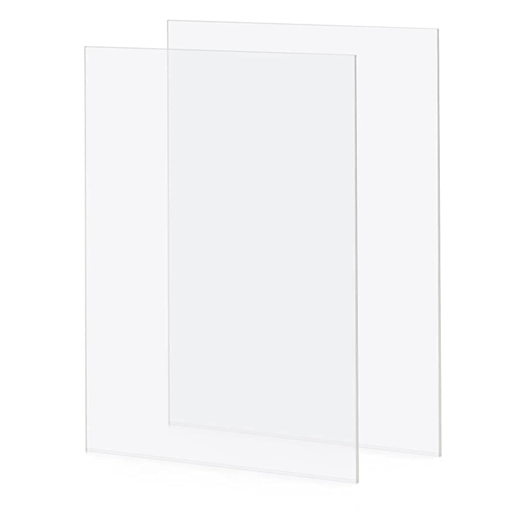 2 Pack 42 x 29 cm Clear Plastic Acrylic Sheet 2mm Thick, Clear Acrylic ...