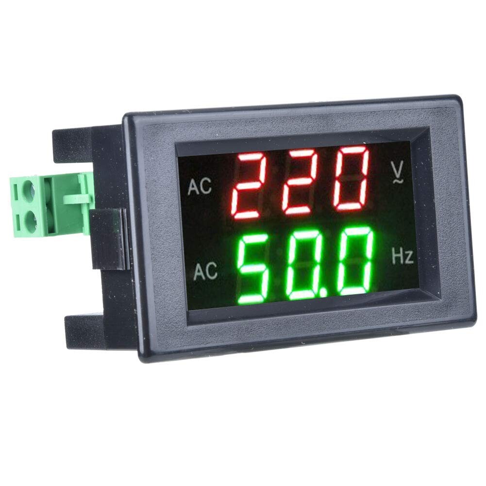 Dual Display Voltmeter LED Detector Digital AC Monitor Gauge Panel ...
