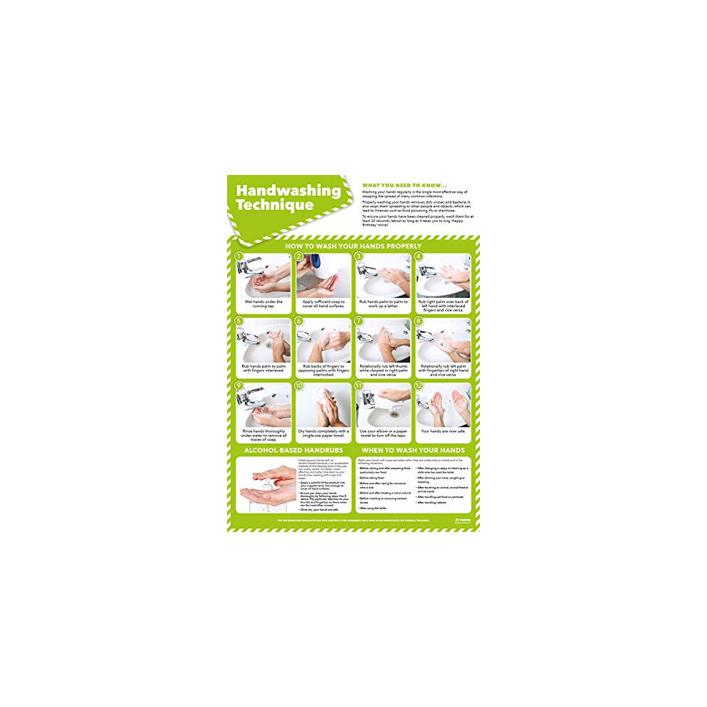 Handwashing Technique | Health and Safety Posters | Laminated Gloss ...