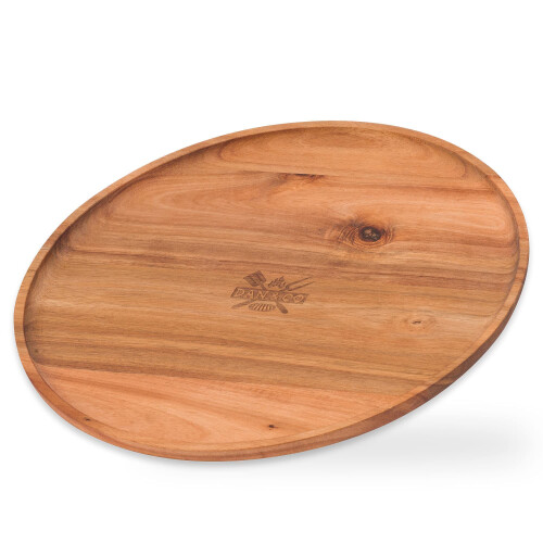 Large Acacia Wood Serving Platter | 30cm Round Wooden Tray or Stylish ...