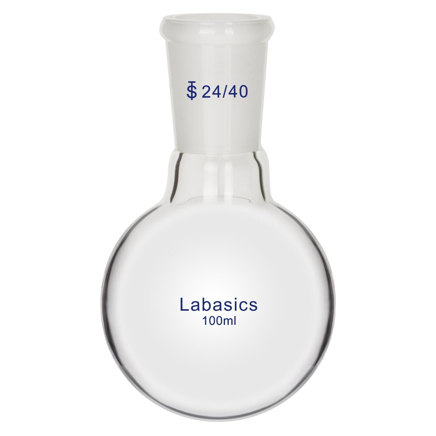 Glass Round Bottom Flask, Borosilicate Glass Heavy Wall Short Neck ...