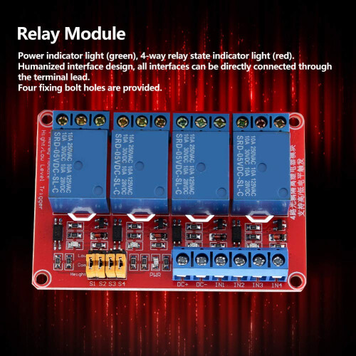 4 Channel Relay Module, 4 Channel Relay Board 5V Relay Module with ...