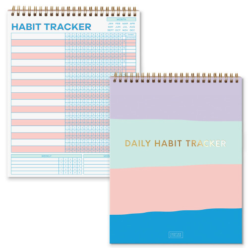 S&O Striped Habit Tracker Calendar - 24 Month Daily Habit Tracker ...