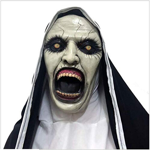 Halloween Latex Full Head Mask The Nun Horror Scary Cosplay Costume ...
