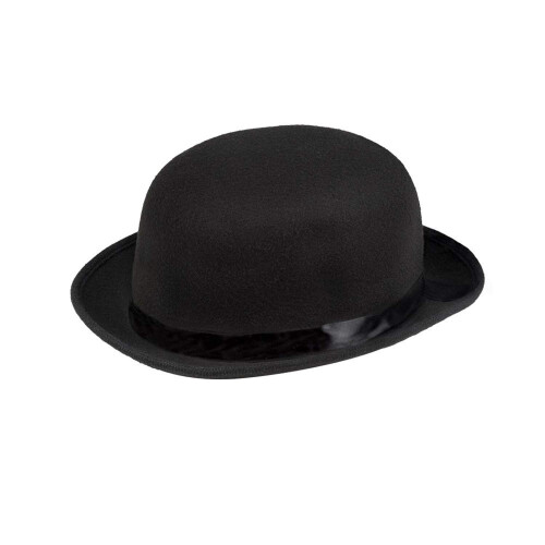 Adult Deluxe Black Bowler Hat, Steambowler, With Satin Band, Victorian ...
