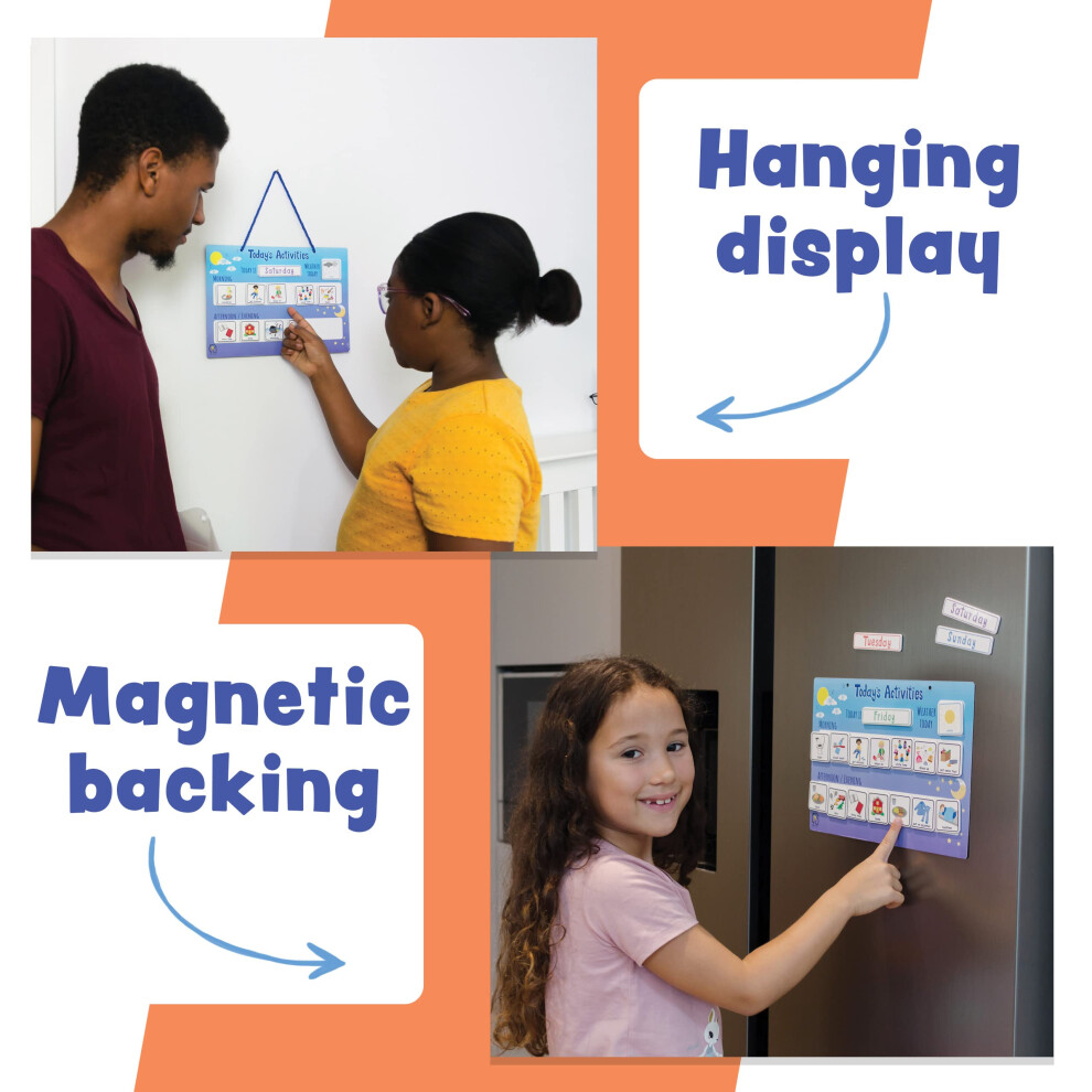 Today's Activities Daily Routine Visual Timetable Magnetic Tile Chart ...