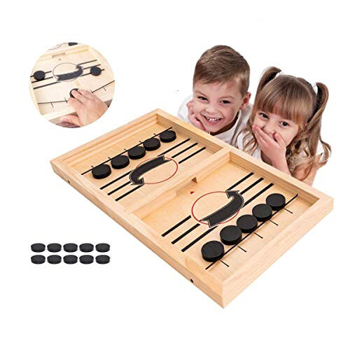 Fast Sling Puck Game,Catapult Chess Bumper 2 in 1 Slingshot Table Ice ...