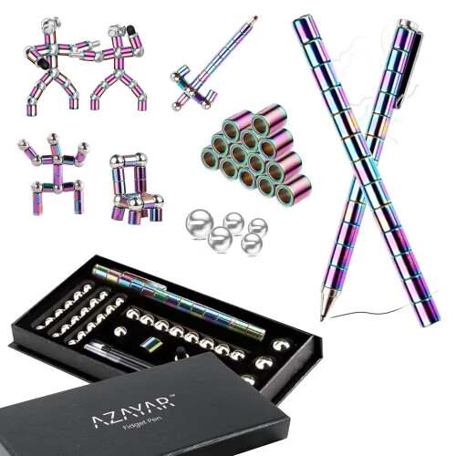 Fidget Pen - Magnetic Pen, Multicolor Fidget Toy pen gift for Kids ...