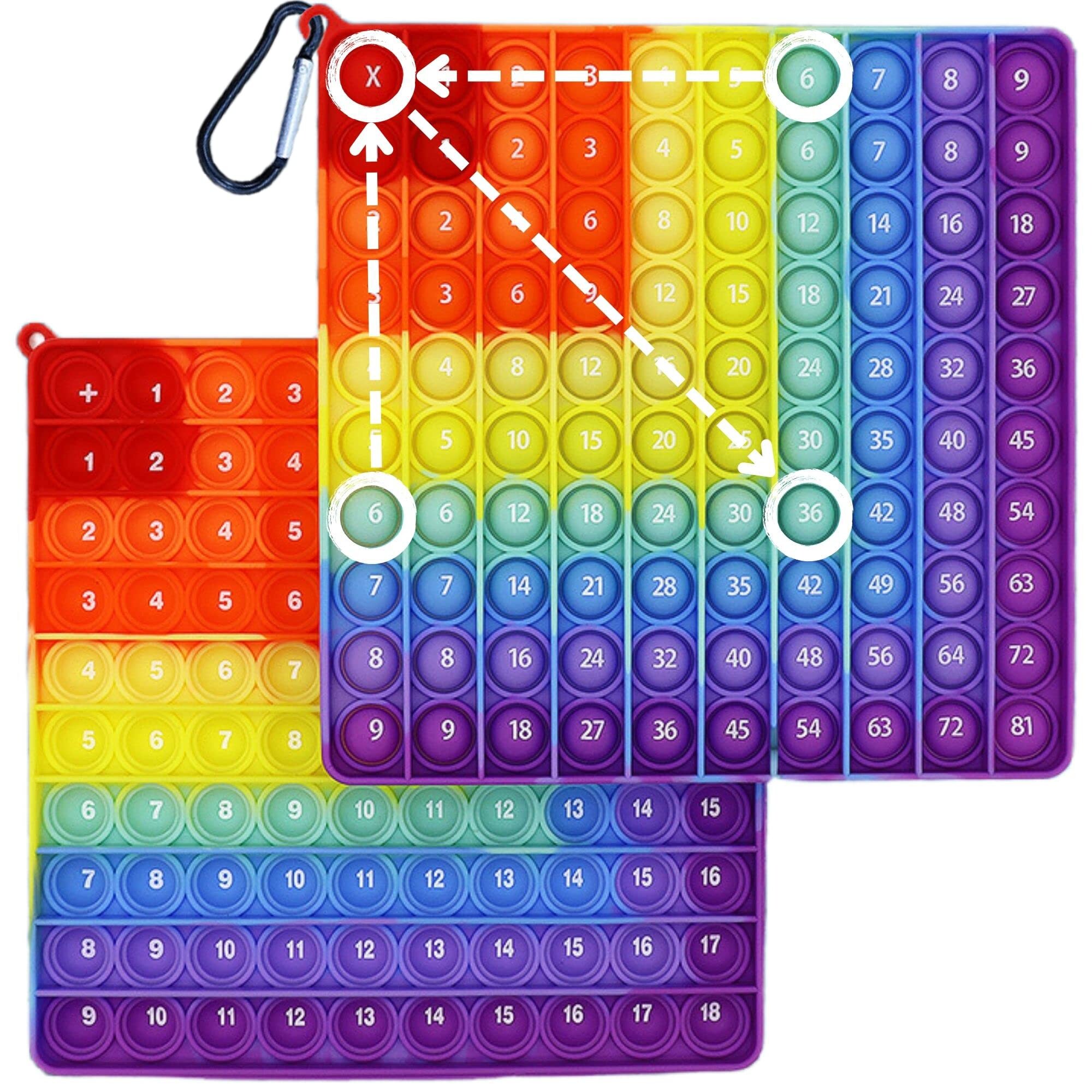 Pop up Fidget Toy, Pop it 100 Numbers Pop Up Bubble Sensory Fidget Toys ...