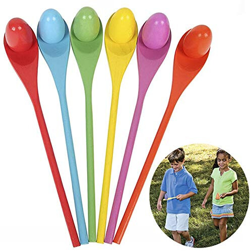 12 Pcs Egg And Spoon Relay Game, Egg And Spoon Race Game For Adults And ...