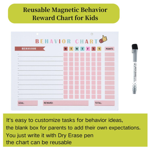 Magnetic Star/Reward Chart for Kids - Encourages Good Behaviour Chart ...