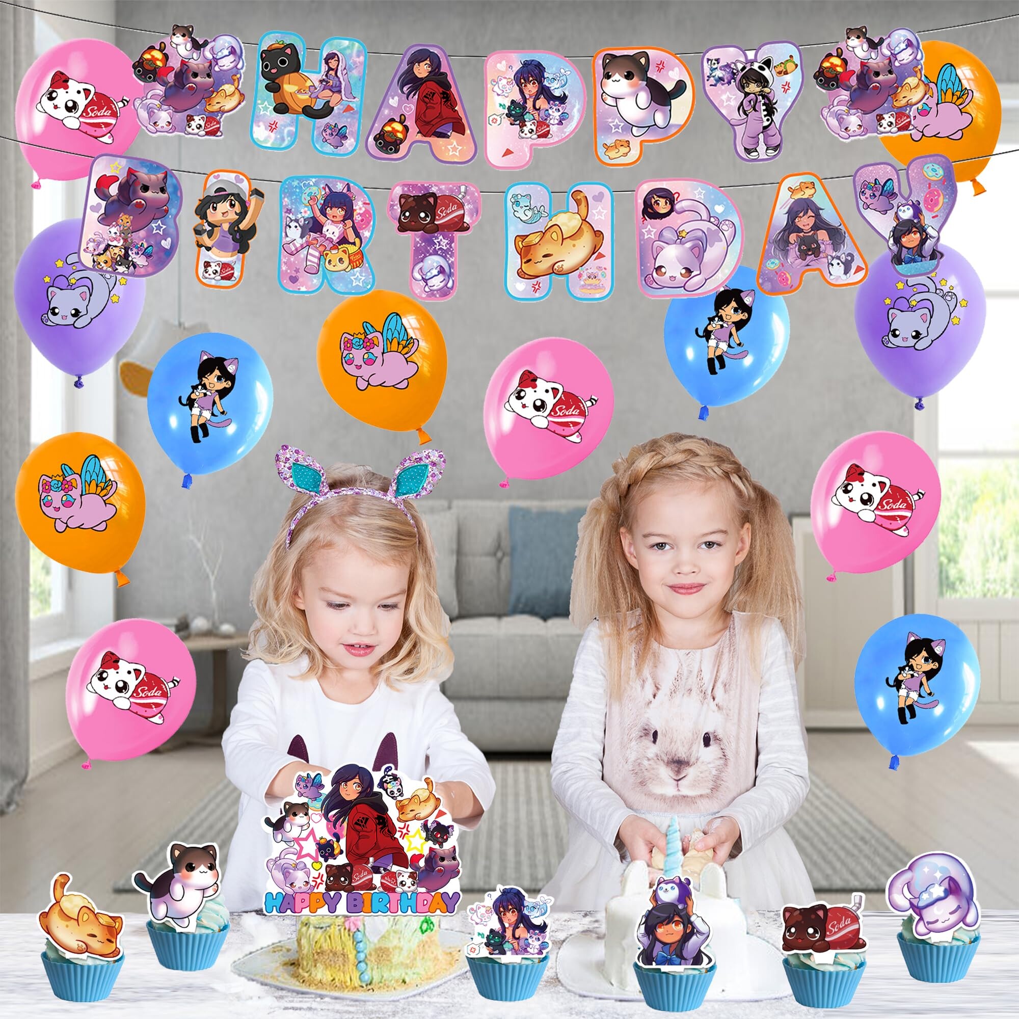 Aphmau Cat Birthday Decoration Aphmau Party Supplies Aphmau Plushies ...