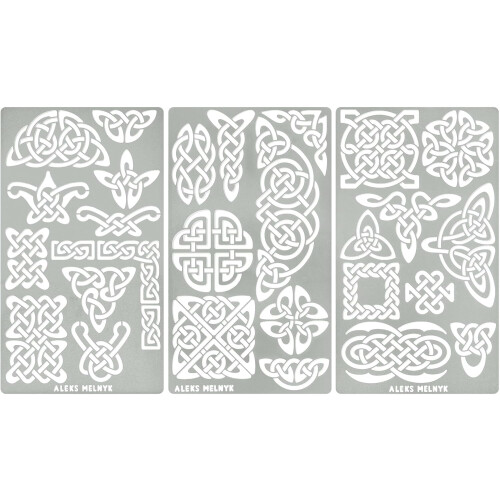 Aleks Melnyk #37 Pyrography Stencils, Celtic Metal Patterns, Wicca Stencil, Celtic Knot Stencils ...