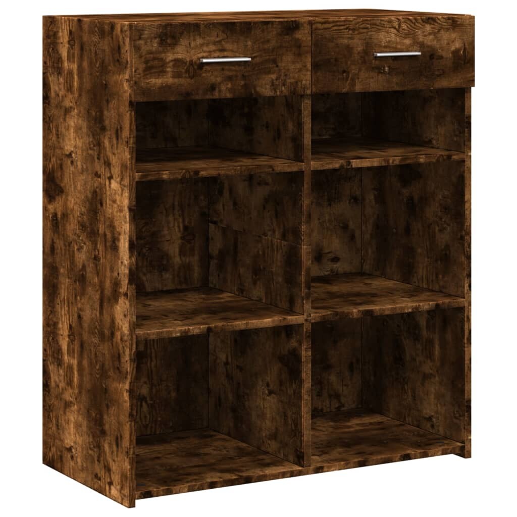 (smoked oak) vidaXL Sideboard Storage Cupboard Cabinet Highboard Brown Oak Engineered Wood on OnBuy