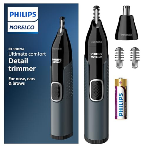 Philips Norelco Nose Trimmer 3000, for Nose, Ears Eyebrows, NT3600/62 ...