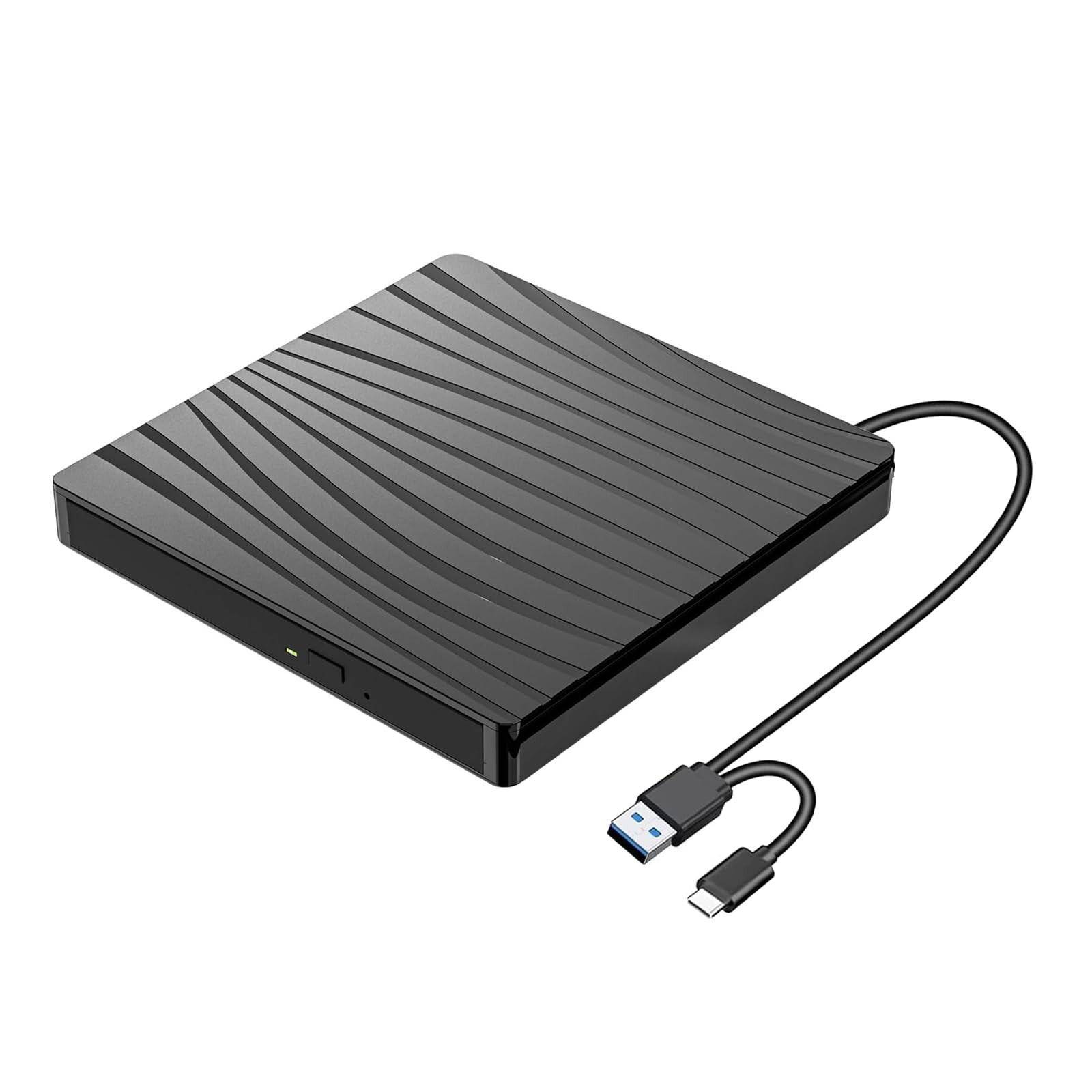 External CD DVD Drive, Type-C & USB 3.0 Portable Optical DVD Drive, CD ...