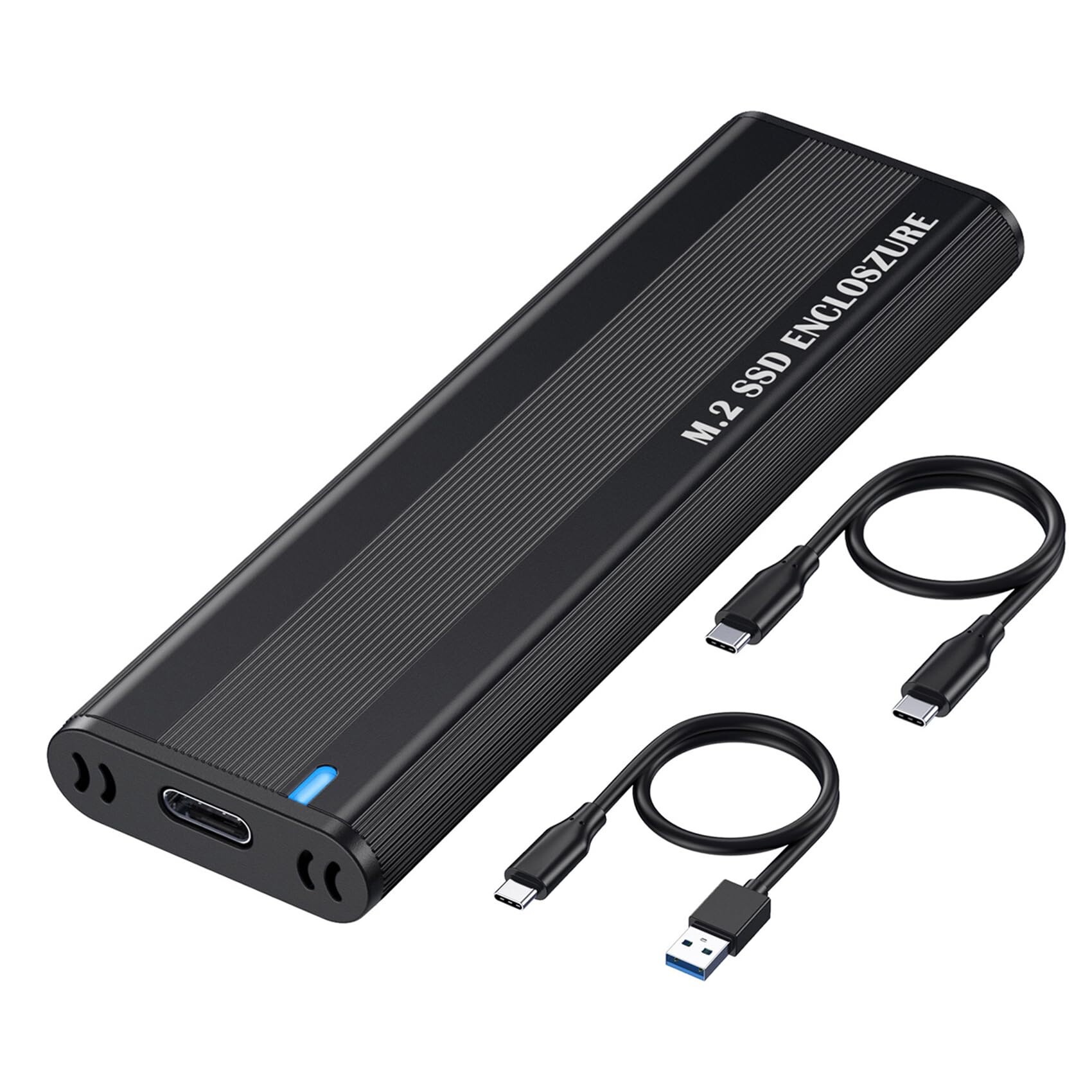 M.2 NVME SATA SSD Enclosure Aluminum Adapter, USB C 3.1 Gen 2 NVME PCIe ...