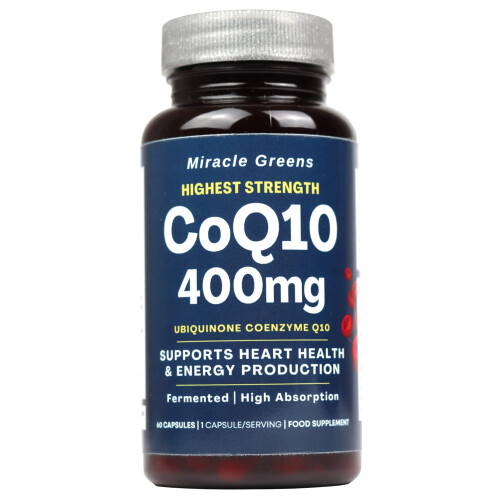 CoQ10 400mg - Highest Strength Ubiquinone Coenzyme Q10 | Powerful Antioxidant for Heart and ...