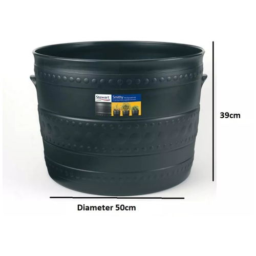 50cm Plastic Planter Plant Pot Patio Tub Large Growing Container on OnBuy