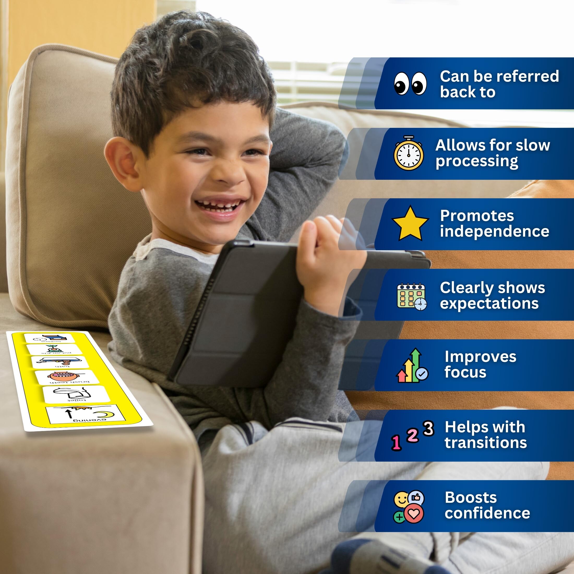 Bedtime Routine Kids Daily Schedule – Visual Schedule for kids with ...