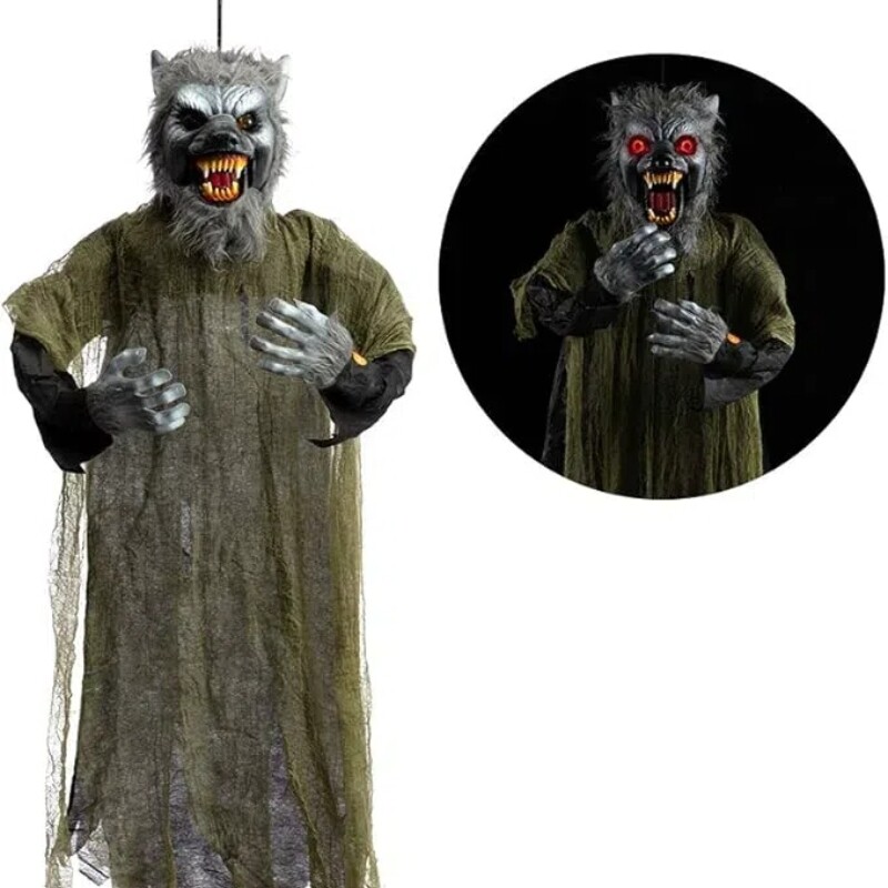Animated Hanging Werewolf Ghosts Pumpkin Ghosts With Induction Glowing ...