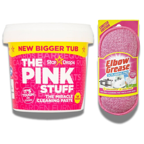 Pink stuff paste & Pink Elbow Grease Scrubber pad Bundle - The Ultimate ...