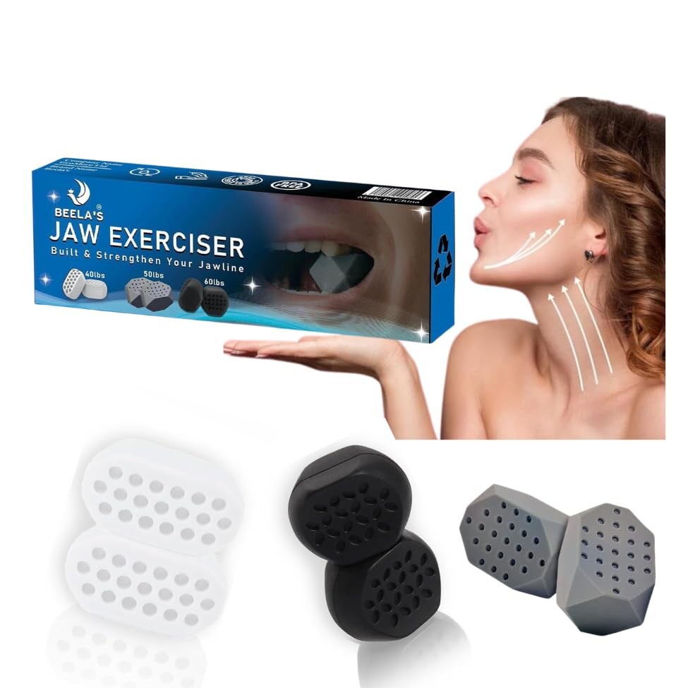 6PCs Jaw Exerciser & Jaw Trainer To Achieve a Sharp Jawline - Jaw Toner ...