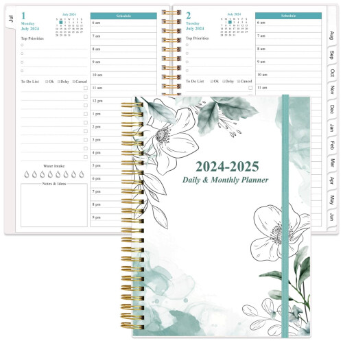 2024-2025 Daily & Monthly Planner, One Page Per Day, Daily Planner 2024 ...