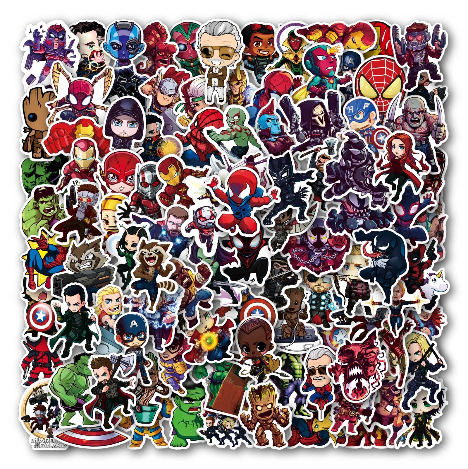 100pcs Marvel Avengers Superhero Stickers Pack for Kids Boys Teens ...