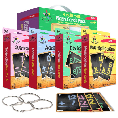 Star Right Math Flash Cards Zestaw 4 - Math Flashcards Dodawanie ...