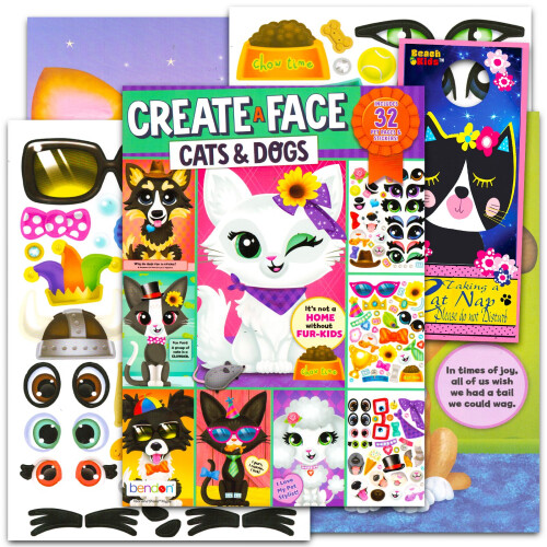 Create a Face Sticker Play Set for Kids - Bundle with Cats and Dogs ...