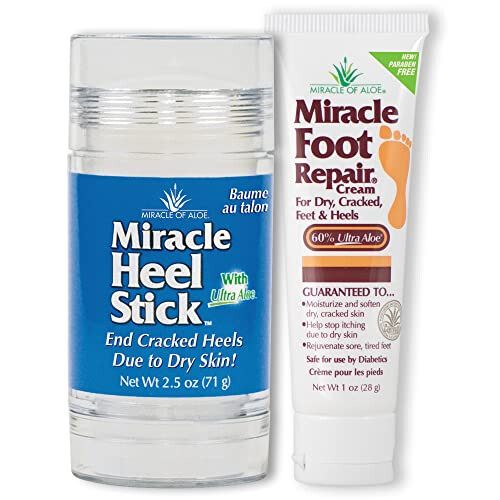 Miracle Heel Stick 25 oz stick and Miracle Foot Repair 1 oz tube Made ...