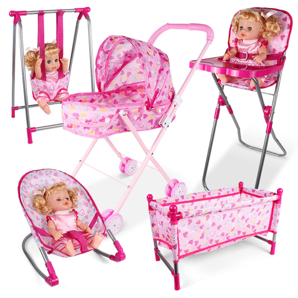 Foldable Baby Doll Swing Accessories Set No Doll