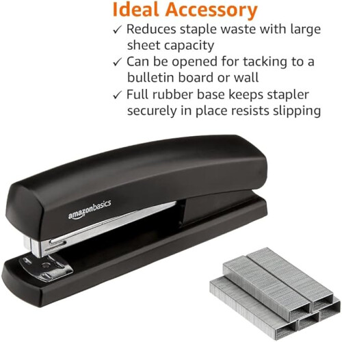 Amazon Basics Stapler with 1000 Staples Black on OnBuy