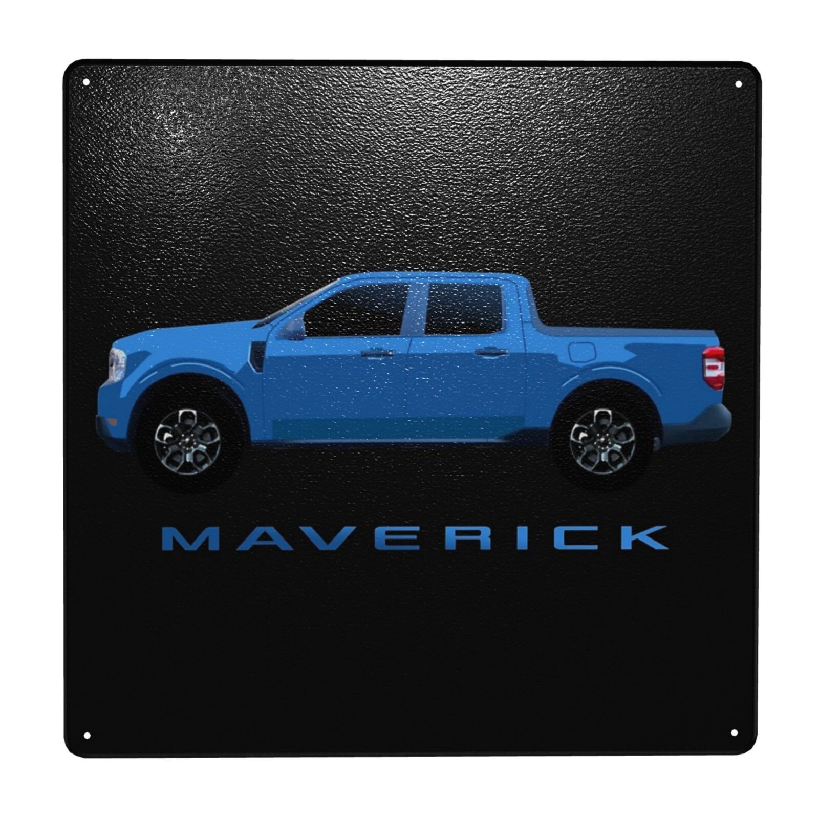 (2022 Ford Maverick Truck Blueish Gray=1485) Metal Tin Sign 12x12" Wall ...