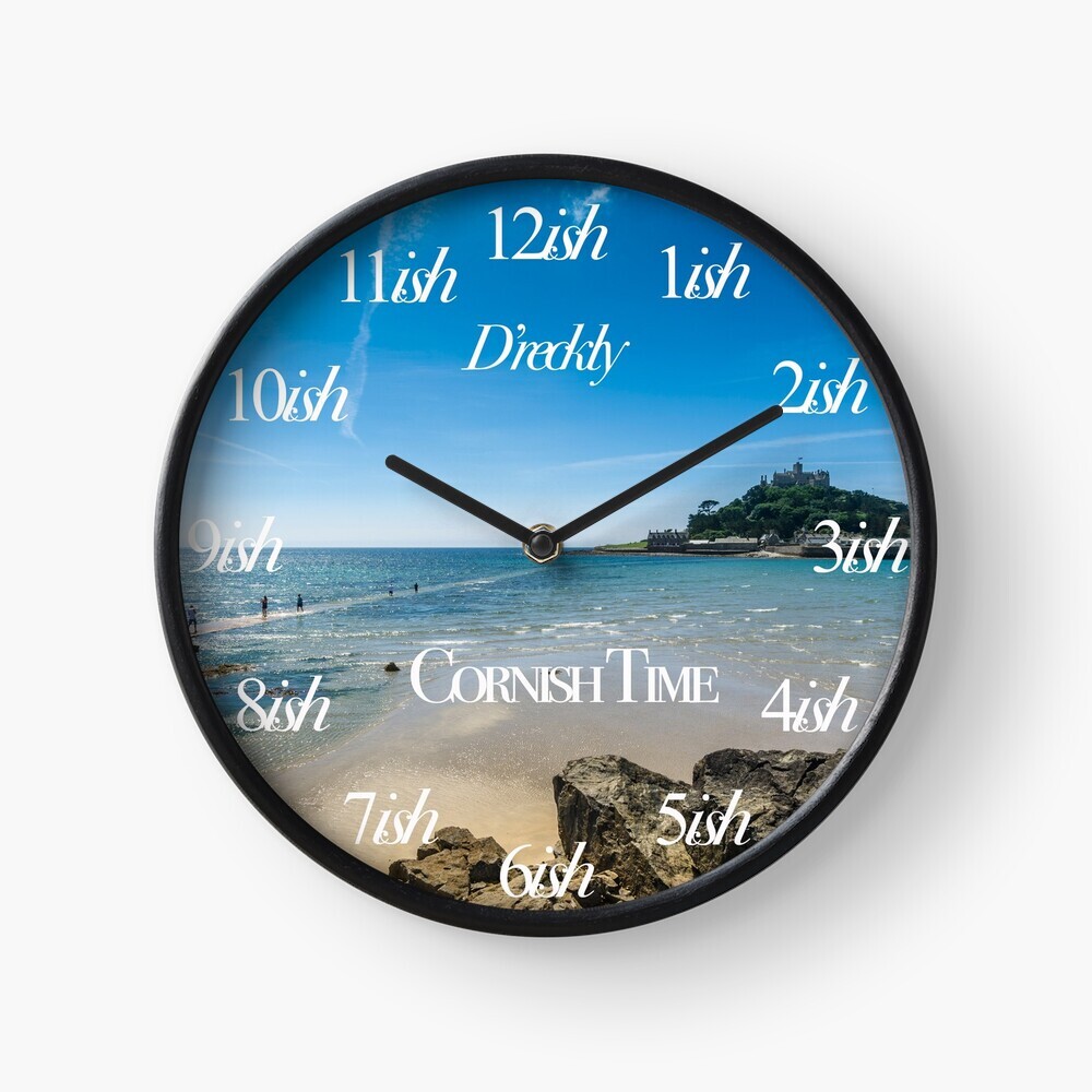 (Cornish Time, St Michael's Mount=489) Wall Clock 12 Inch Funny Mantel ...